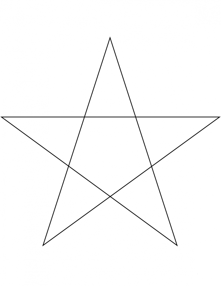 5 Points Star coloring page - ColouringPages