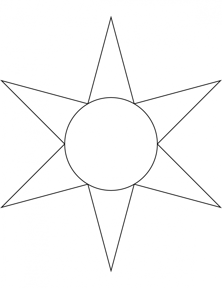 6 Pointed Star coloring page - ColouringPages