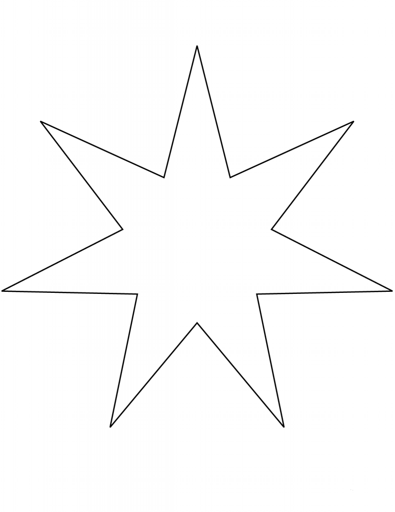7 Points Star coloring page - ColouringPages