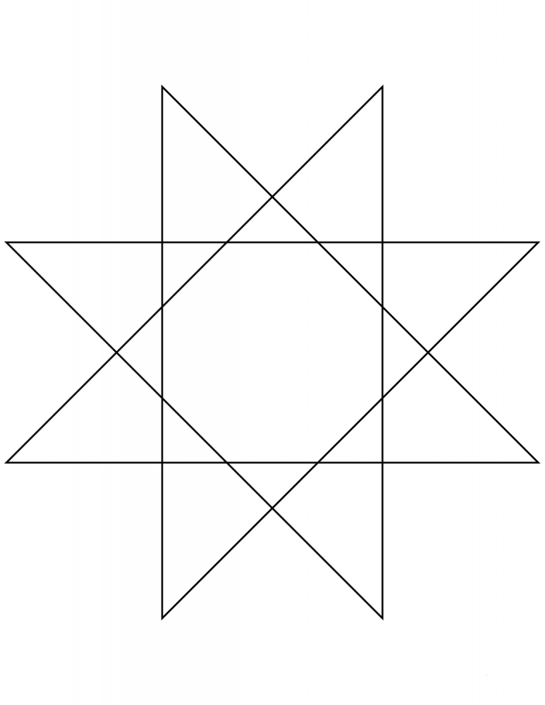 8 Point Star coloring page - ColouringPages