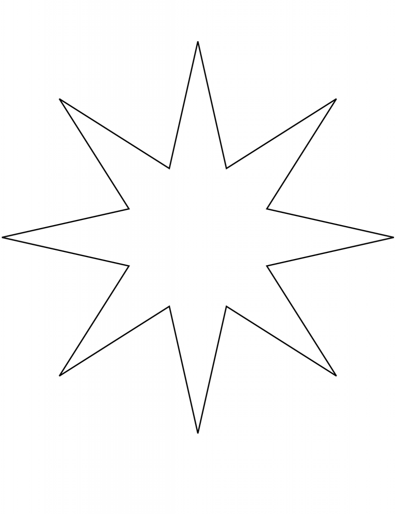 8 Point Star Isotoxal coloring page - ColouringPages