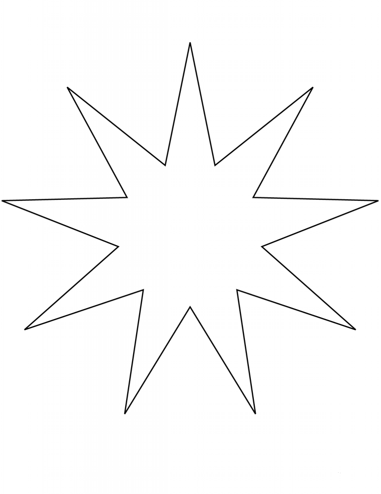 9 Point Star coloring page - ColouringPages