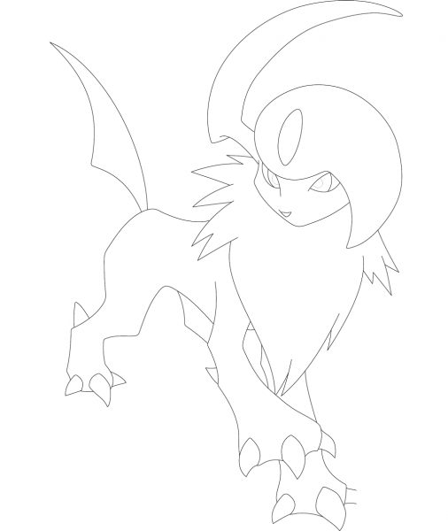 Absol coloring page - ColouringPages