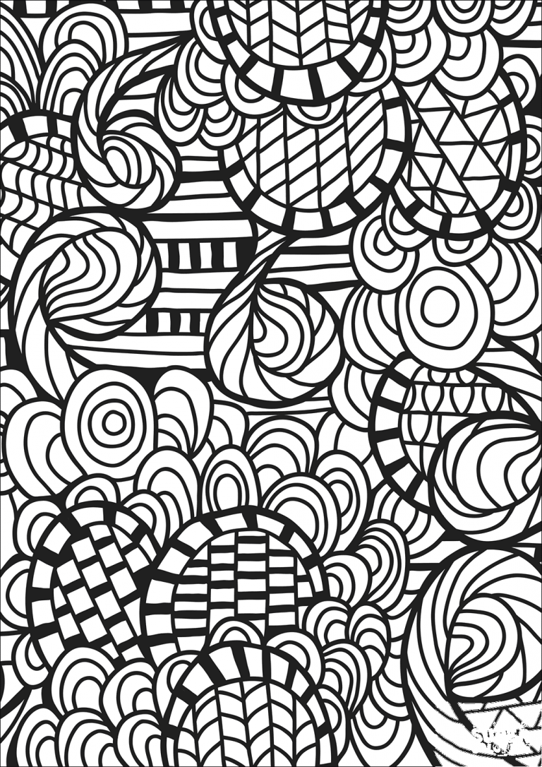 Abstract Doodle coloring page - ColouringPages