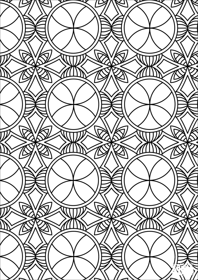 Abstract Pattern coloring page - ColouringPages