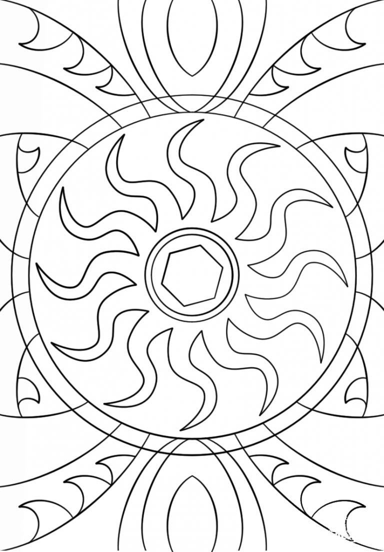 Abstract Pattern coloring page - ColouringPages