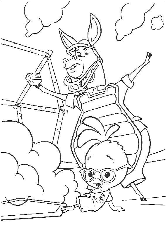 Ace Cluck playing baseball coloring page - ColouringPages