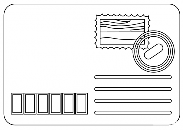 Addressed Envelope coloring page - ColouringPages