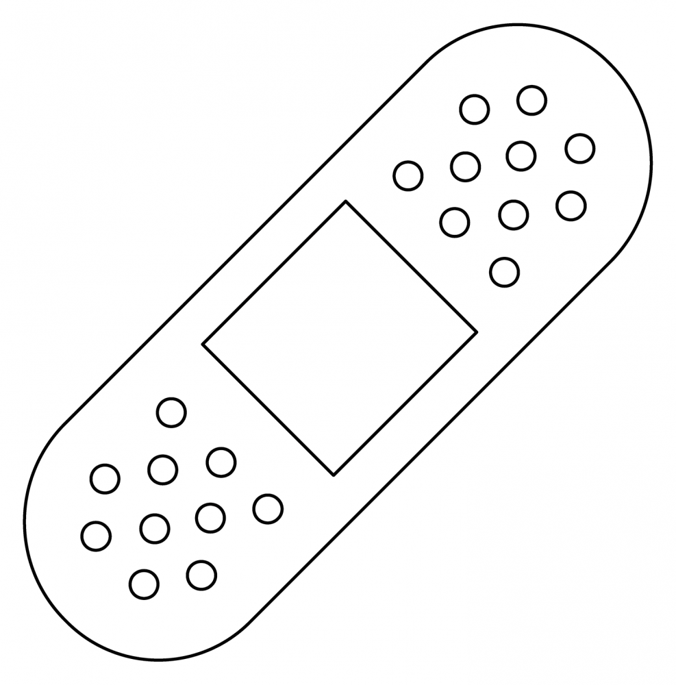 Adhesive Bandage Emoji coloring page - ColouringPages