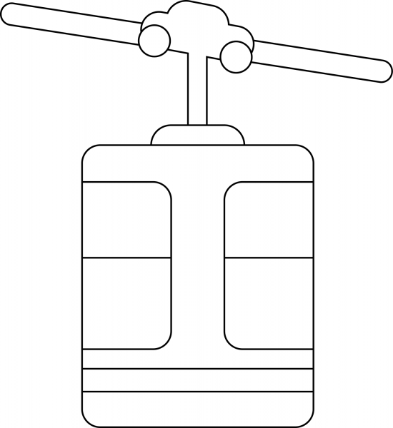 Aerial Tramway Emoji coloring page - ColouringPages