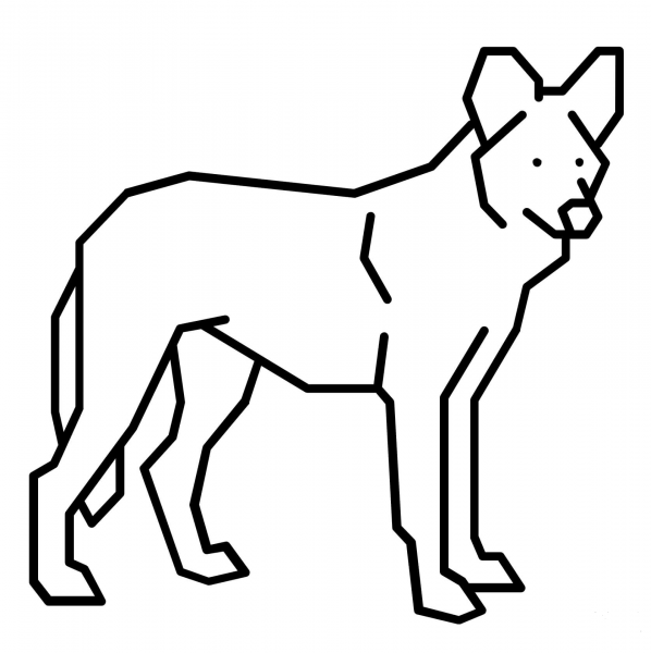 African Wild Dog coloring page - ColouringPages
