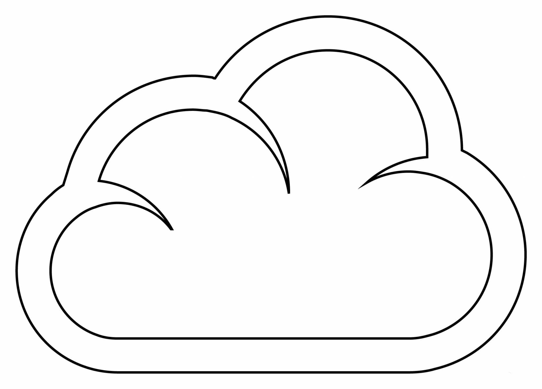 Cloud coloring page - ColouringPages