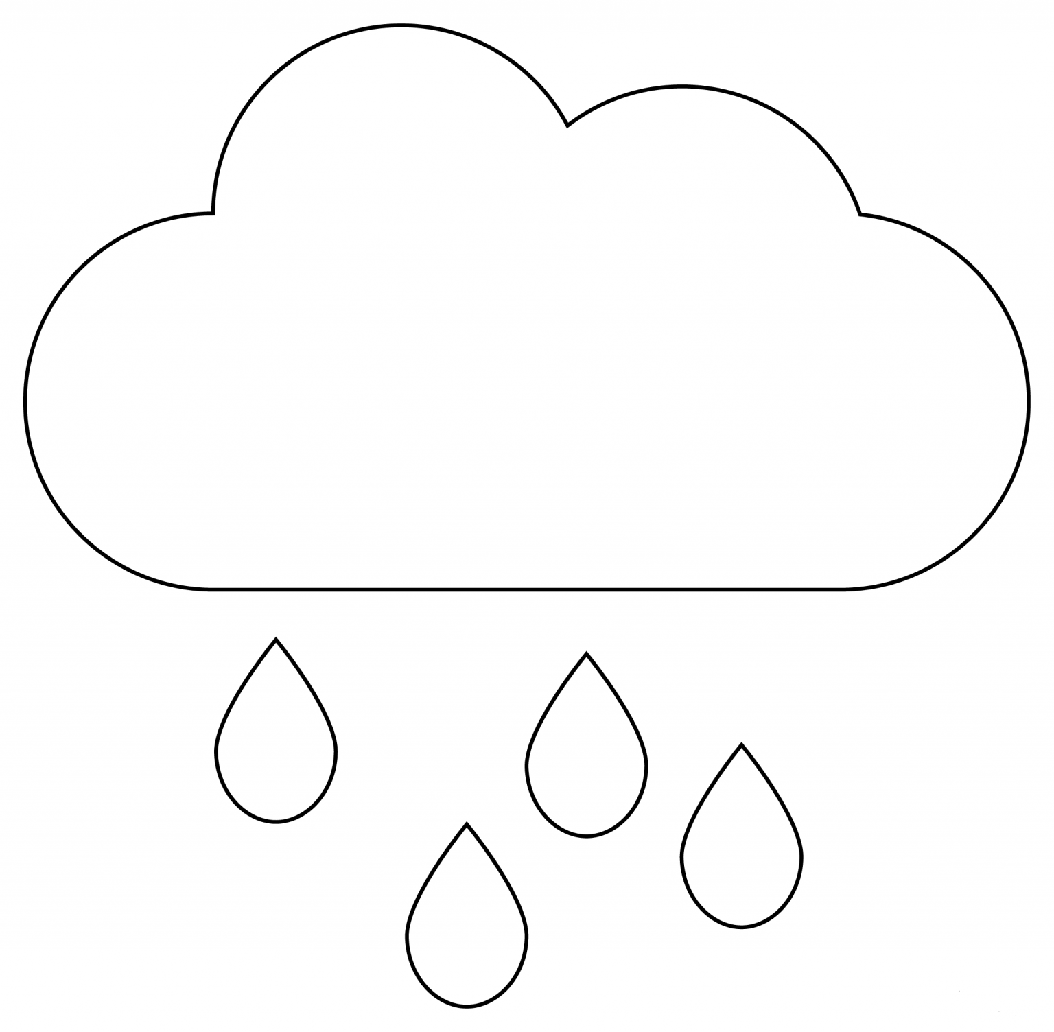 Cloud with Rain coloring page - ColouringPages
