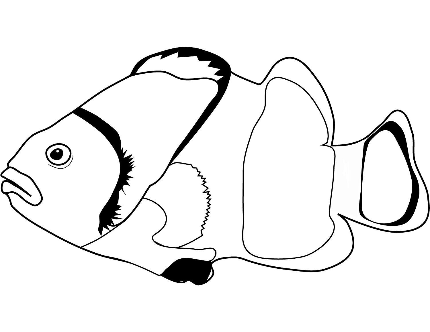 Clownfish coloring page - ColouringPages