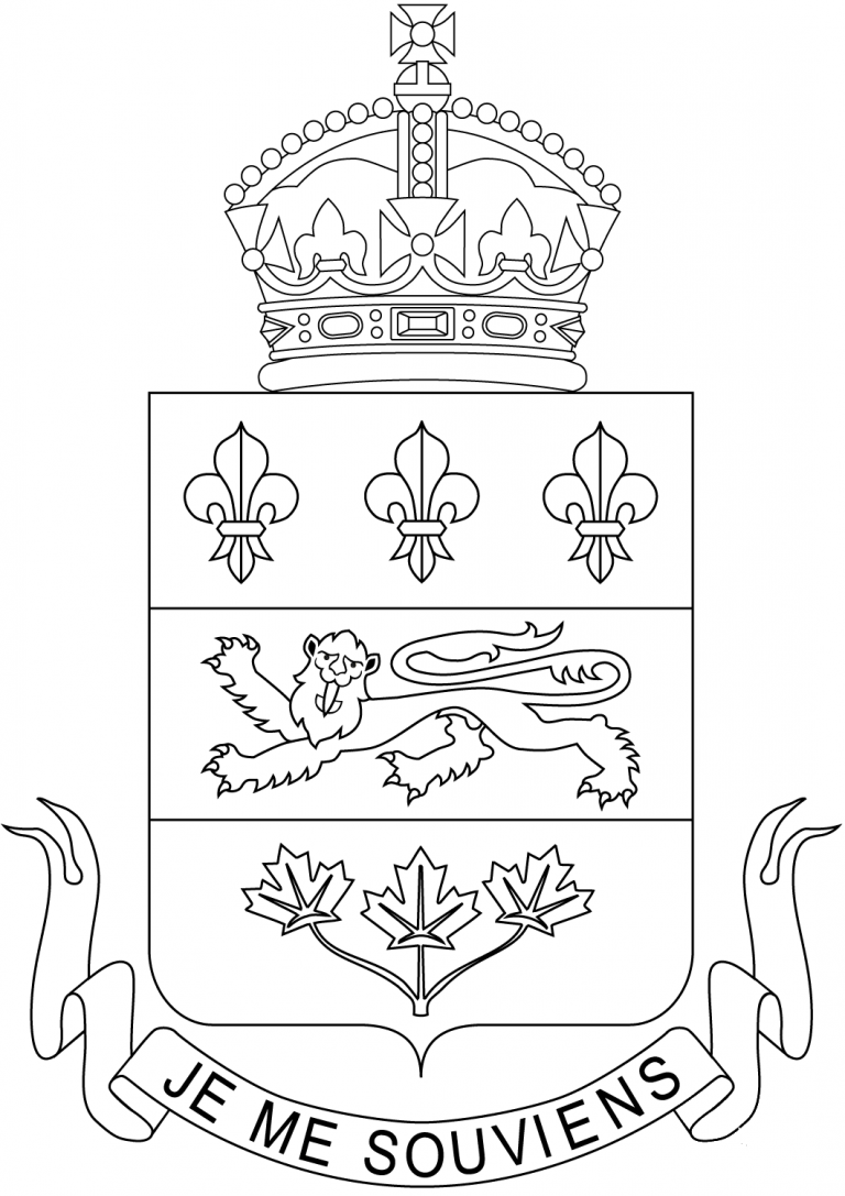 Coat of Arms of Quebec coloring page - ColouringPages