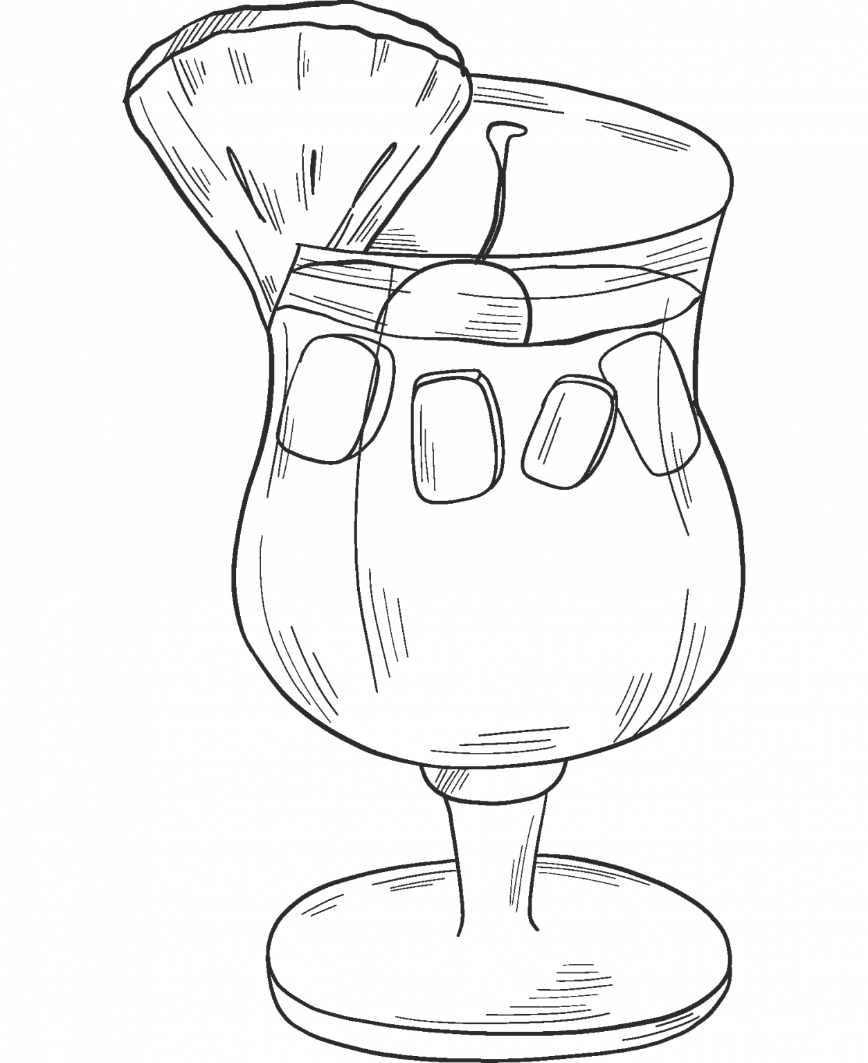Cocktail coloring page - ColouringPages
