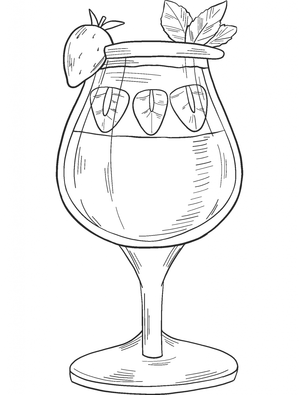 Cocktail coloring page - ColouringPages