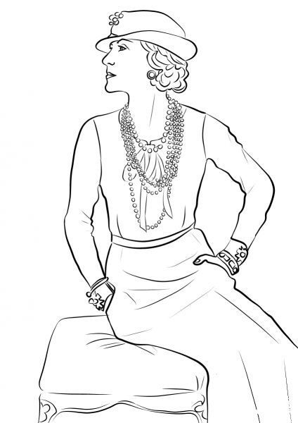 Coco Chanel coloring page - ColouringPages