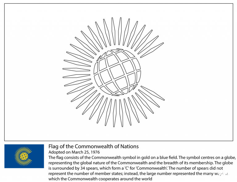 Commonwealth Flag coloring page - ColouringPages