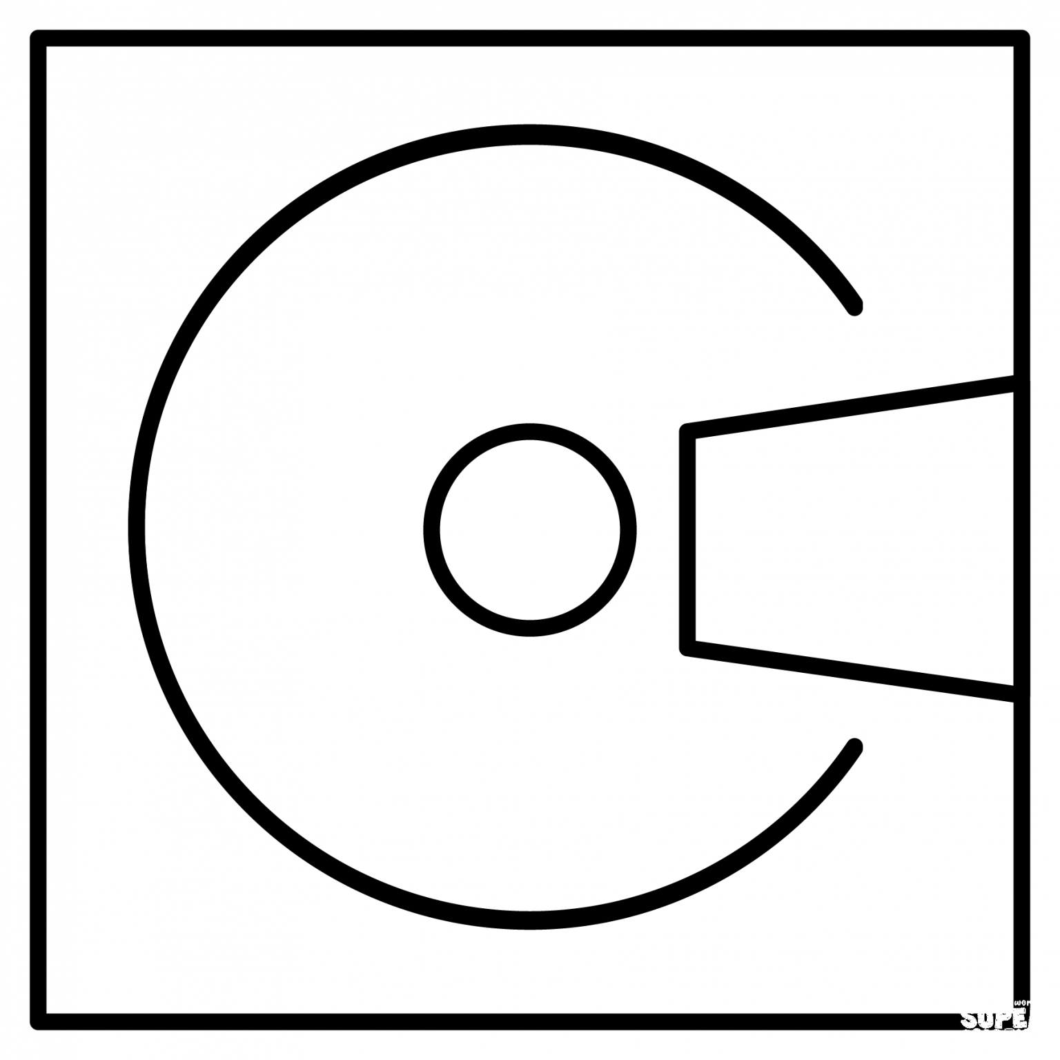 Computer Disk Emoji coloring page - ColouringPages