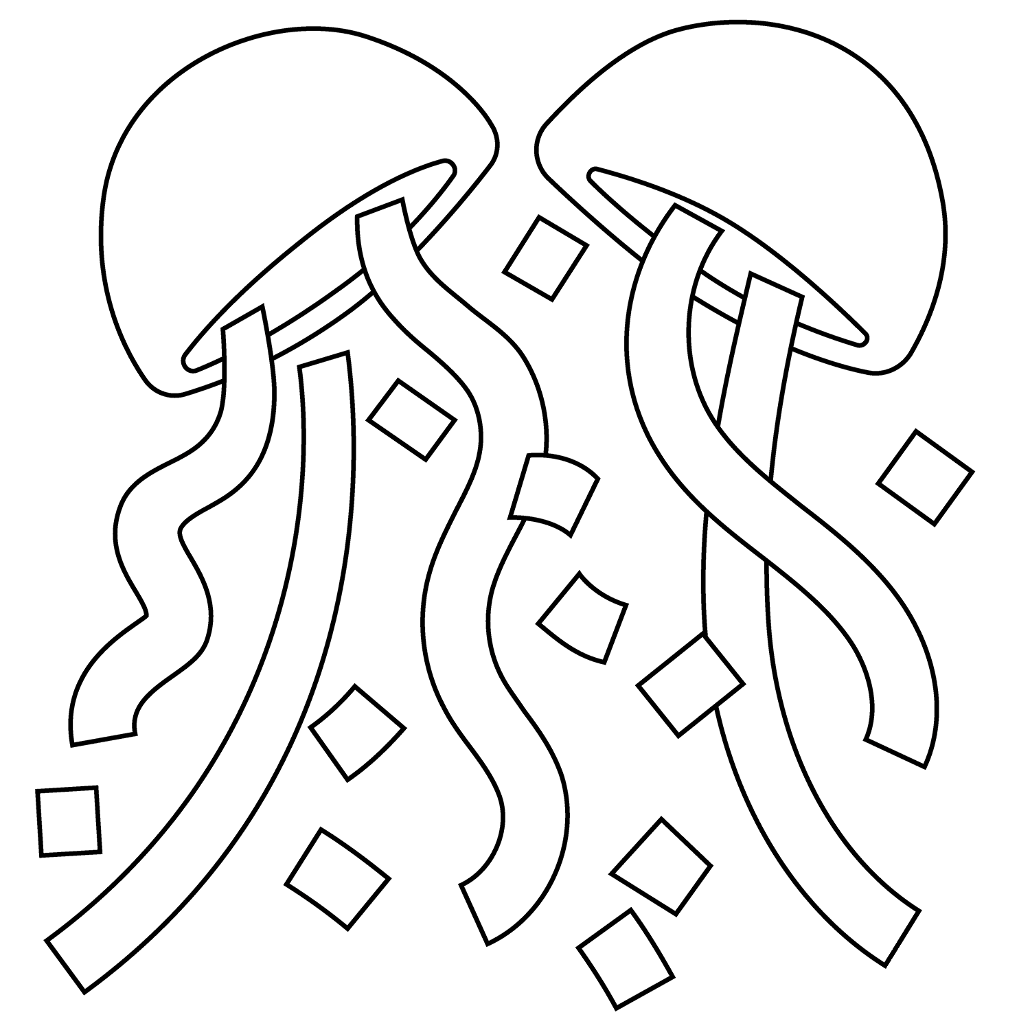 Confetti Ball Emoji coloring page - ColouringPages