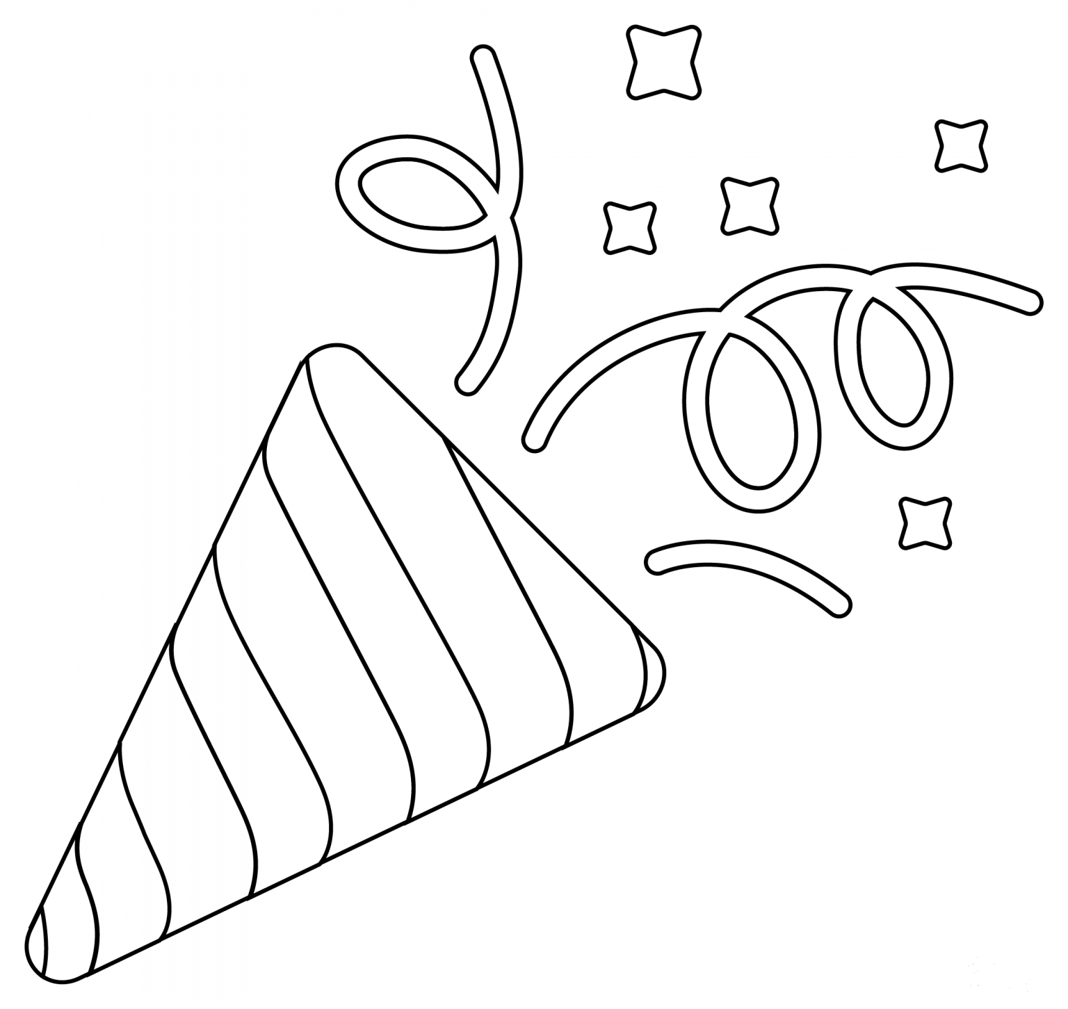Confetti coloring page - ColouringPages