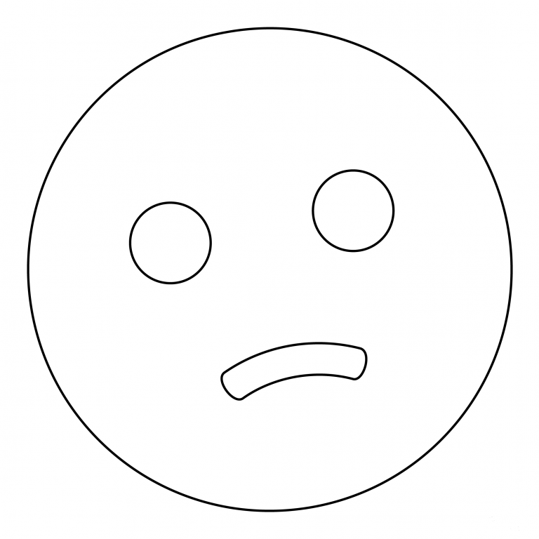 Confused Face coloring page - ColouringPages
