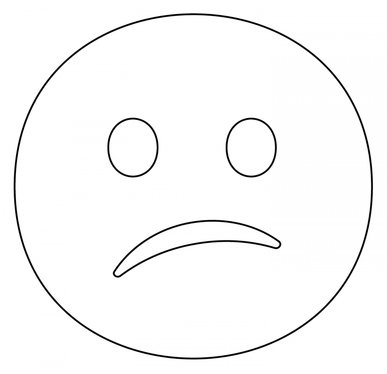 Confused Face Emoji coloring page - ColouringPages