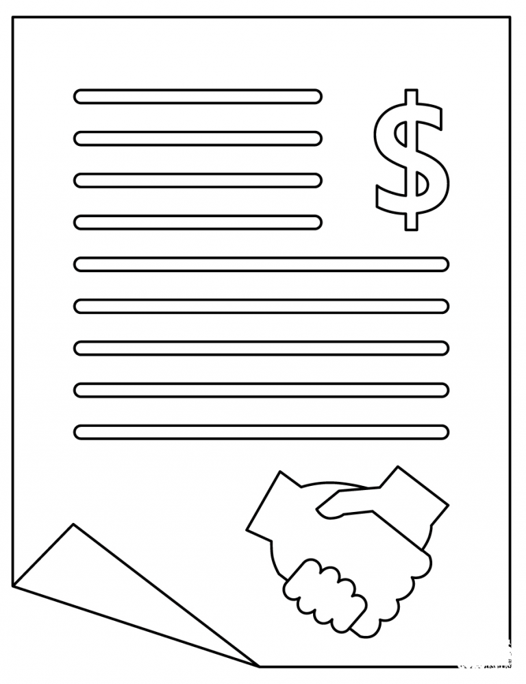 Contract coloring page - ColouringPages