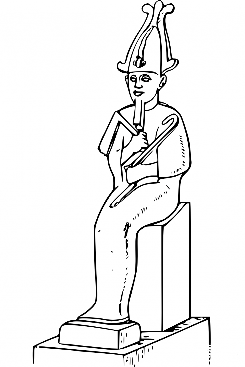 Crook and Flail coloring page - ColouringPages