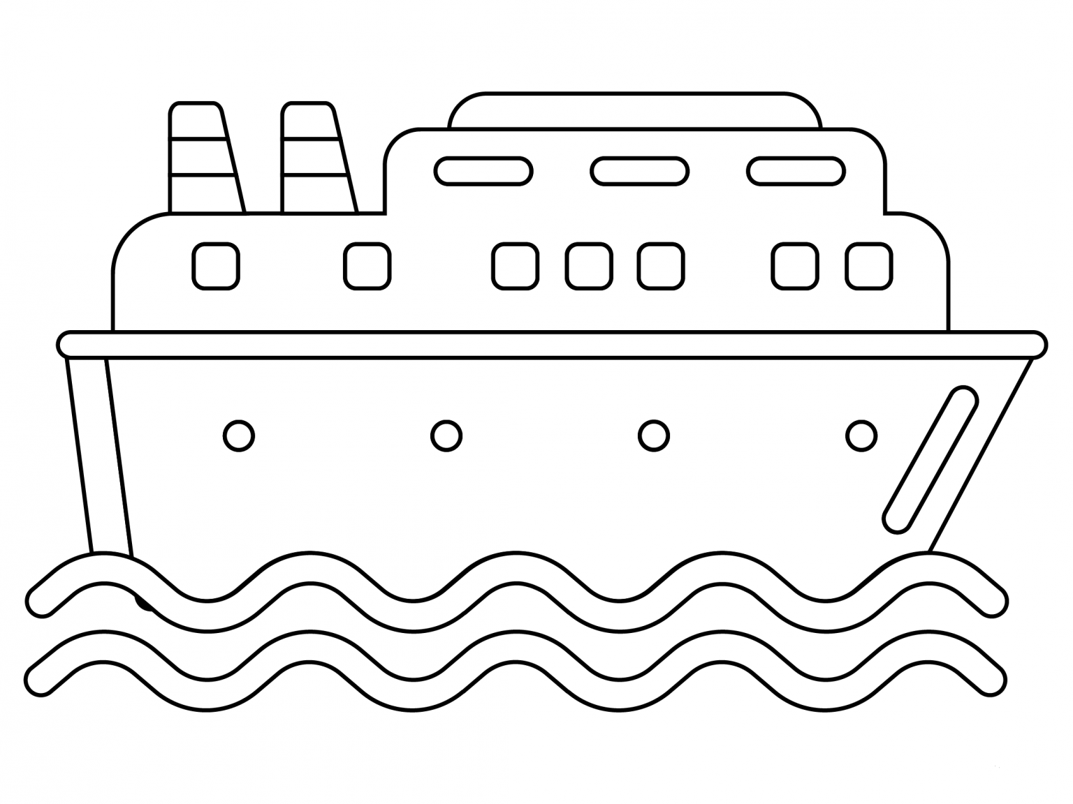 Cruise Ship coloring page - ColouringPages