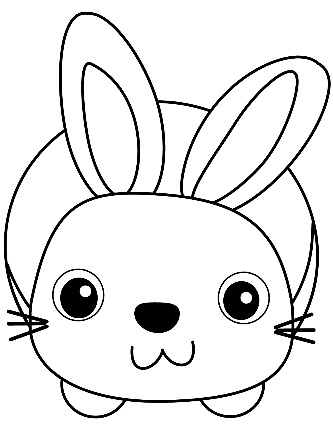 Cute Bunny coloring page - ColouringPages
