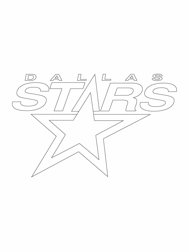 Dallas Stars Logo coloring page - ColouringPages
