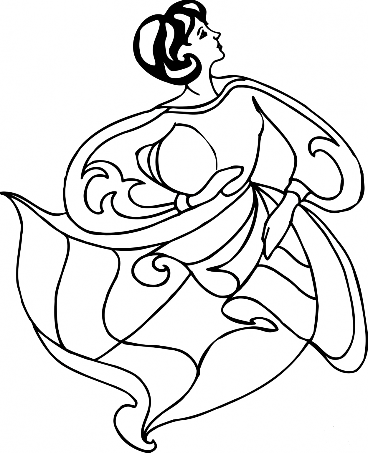Dancing Lady coloring page - ColouringPages