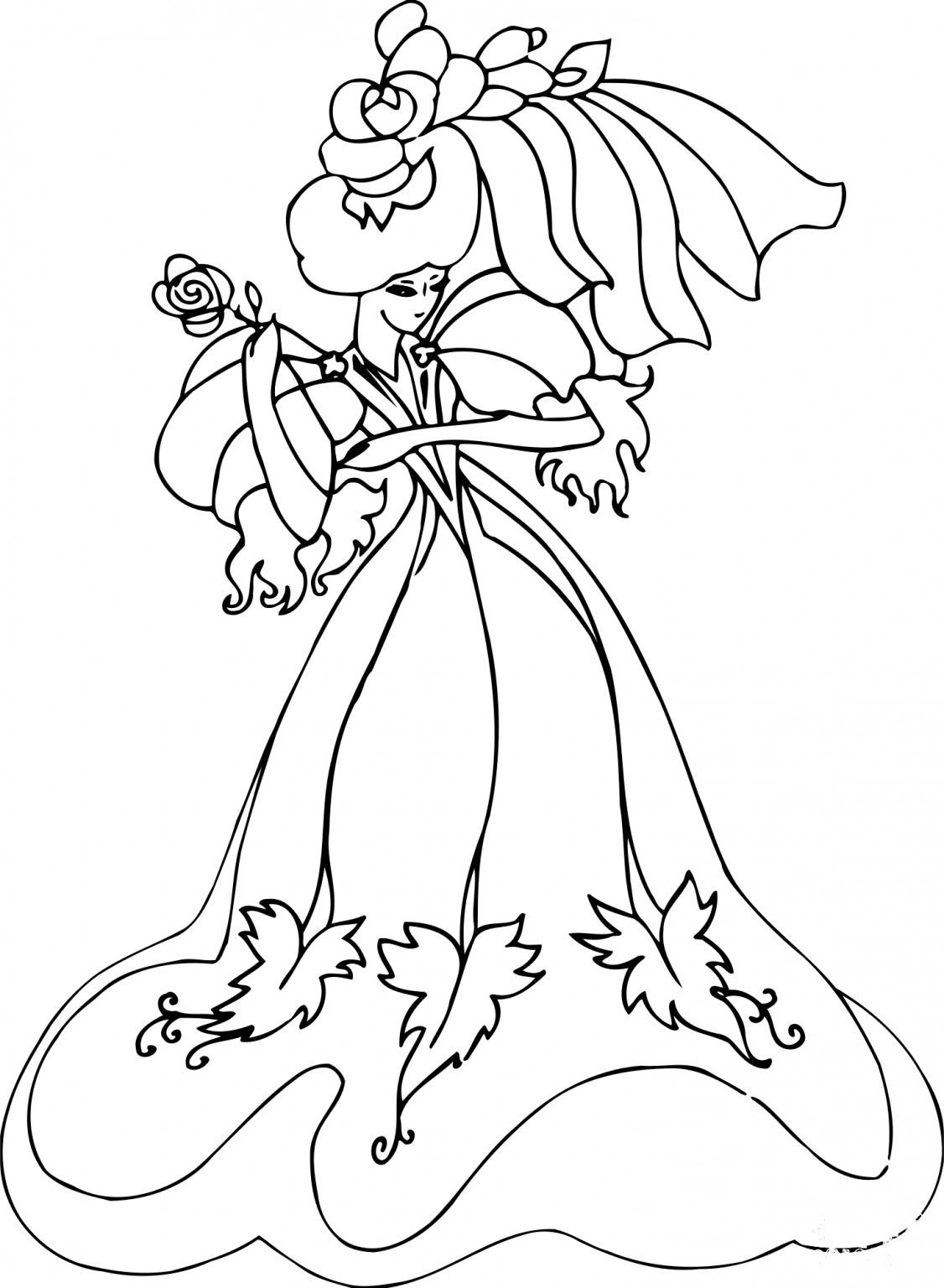 Dancing Lady coloring page - ColouringPages