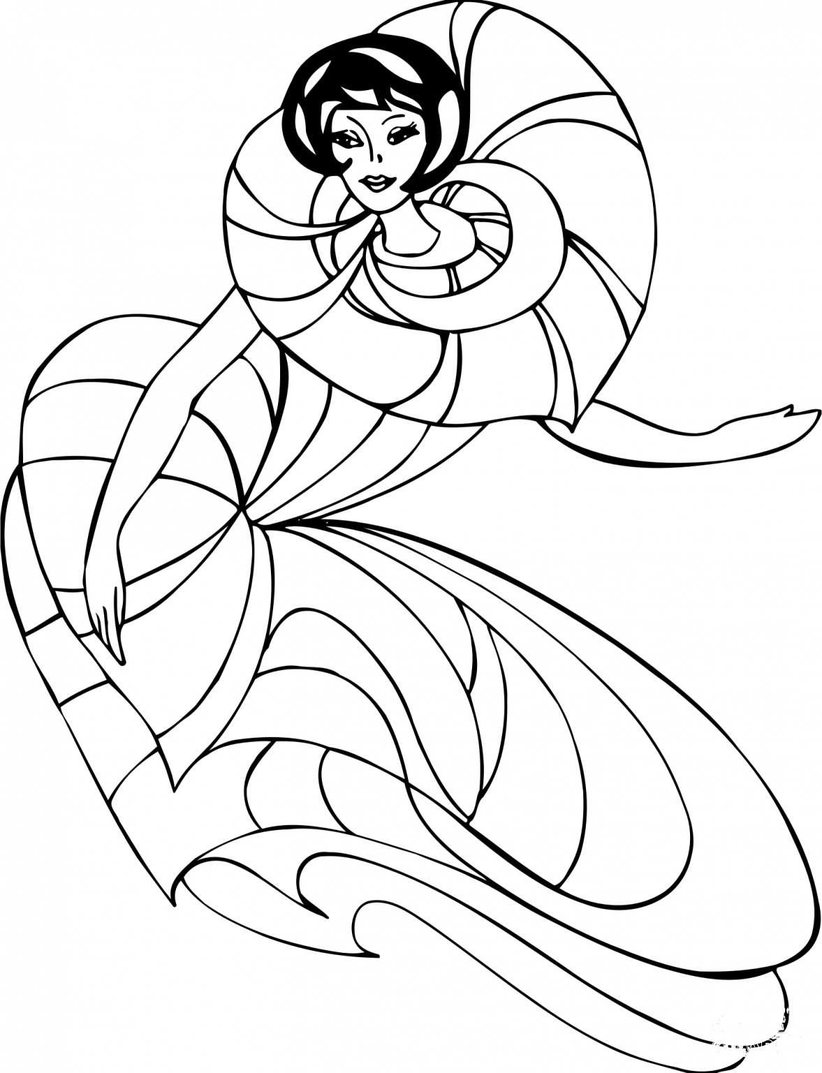 Dancing Lady coloring page - ColouringPages