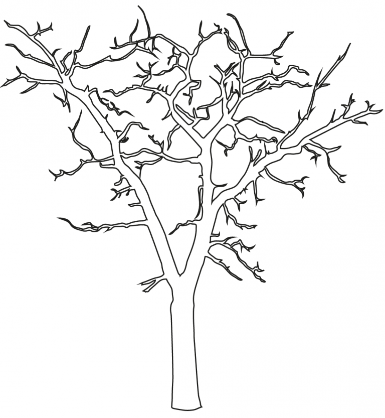 Dead Tree Outline coloring page - ColouringPages