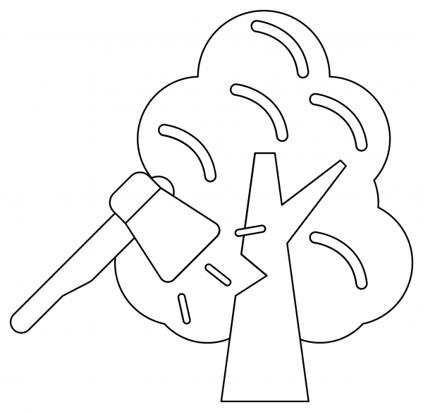 Deforestation coloring page - ColouringPages