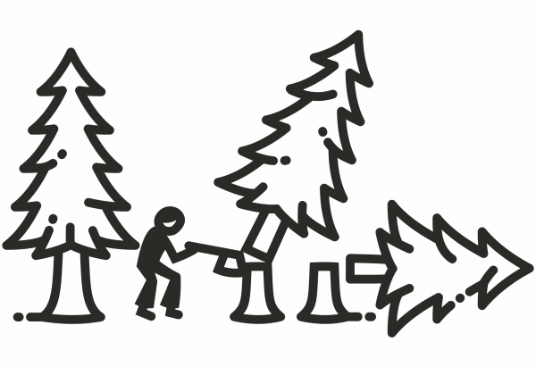 Deforestation coloring page - ColouringPages