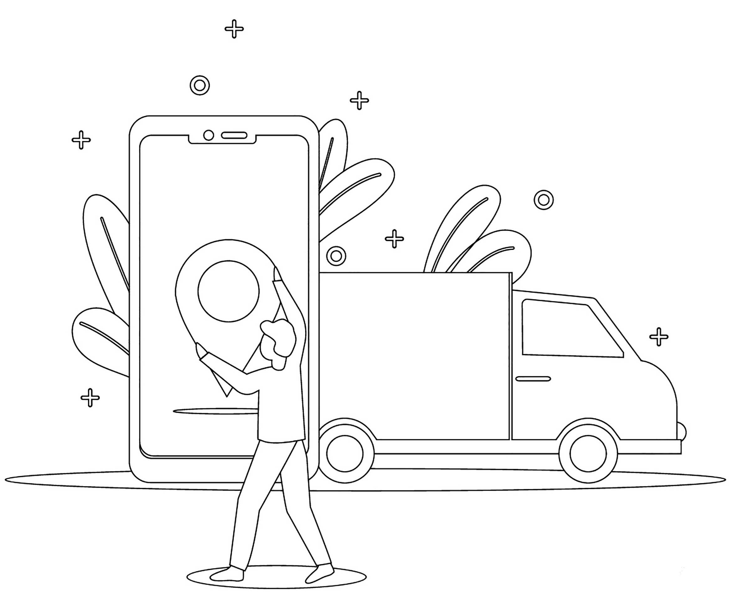 Delivery Infographics coloring page - ColouringPages