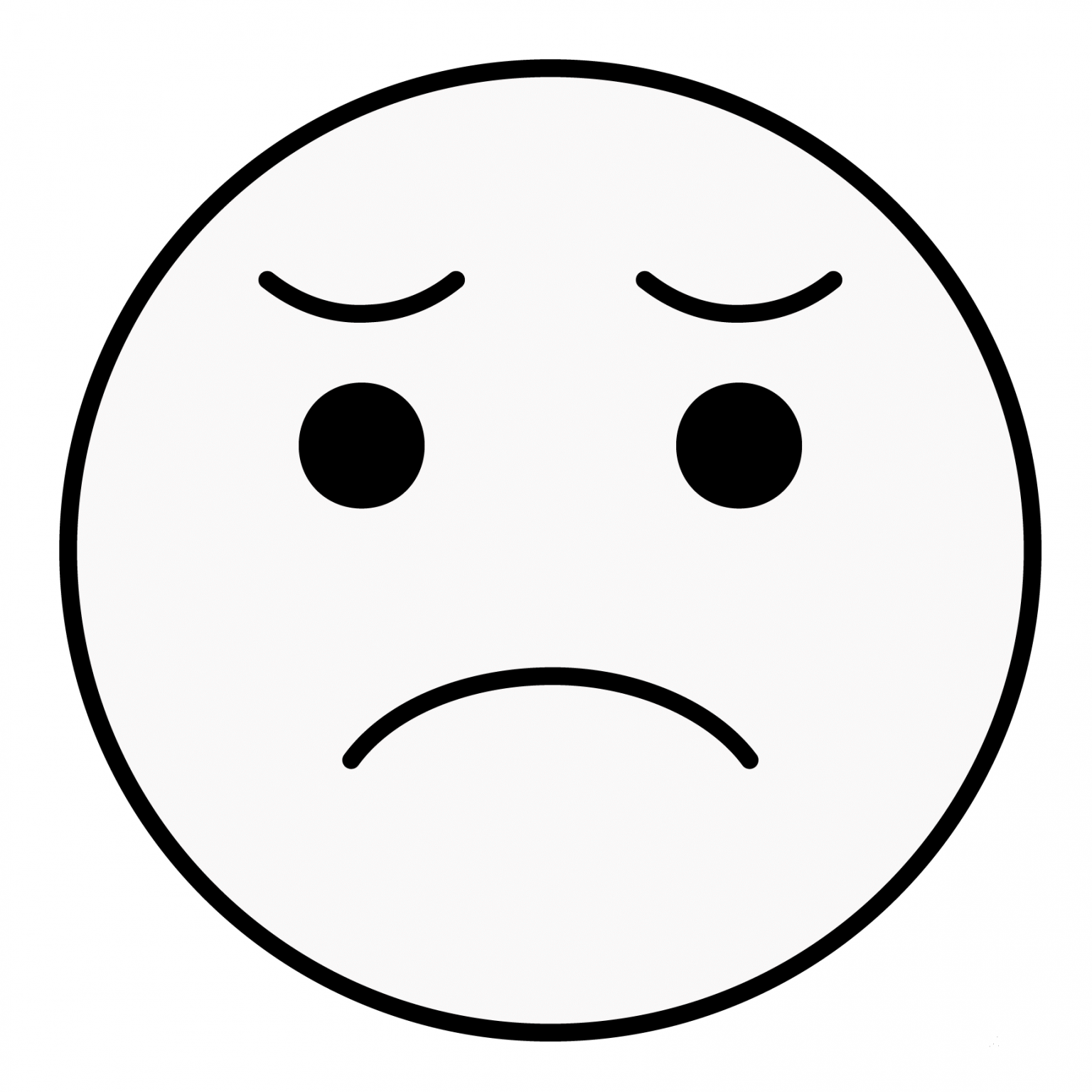 Disappointed Face Emoji coloring page - ColouringPages