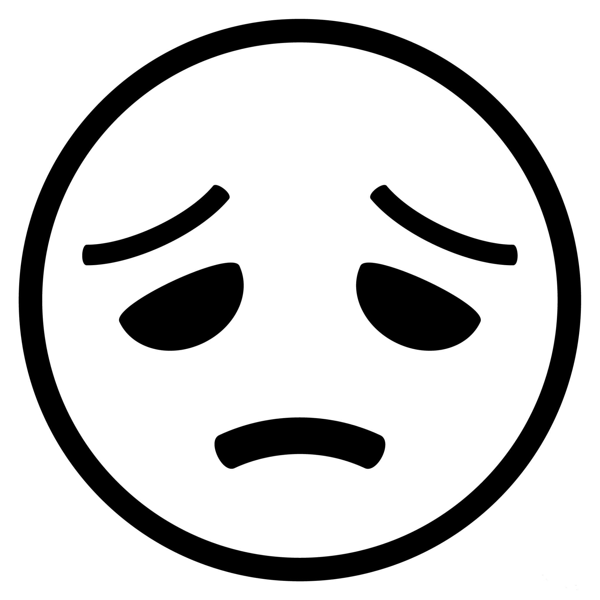 Disappointed Face Emoji coloring page - ColouringPages