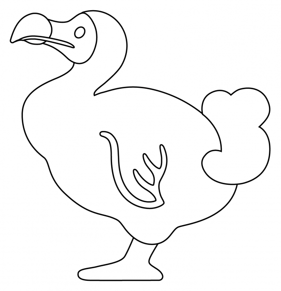 Dodo Emoji coloring page - ColouringPages