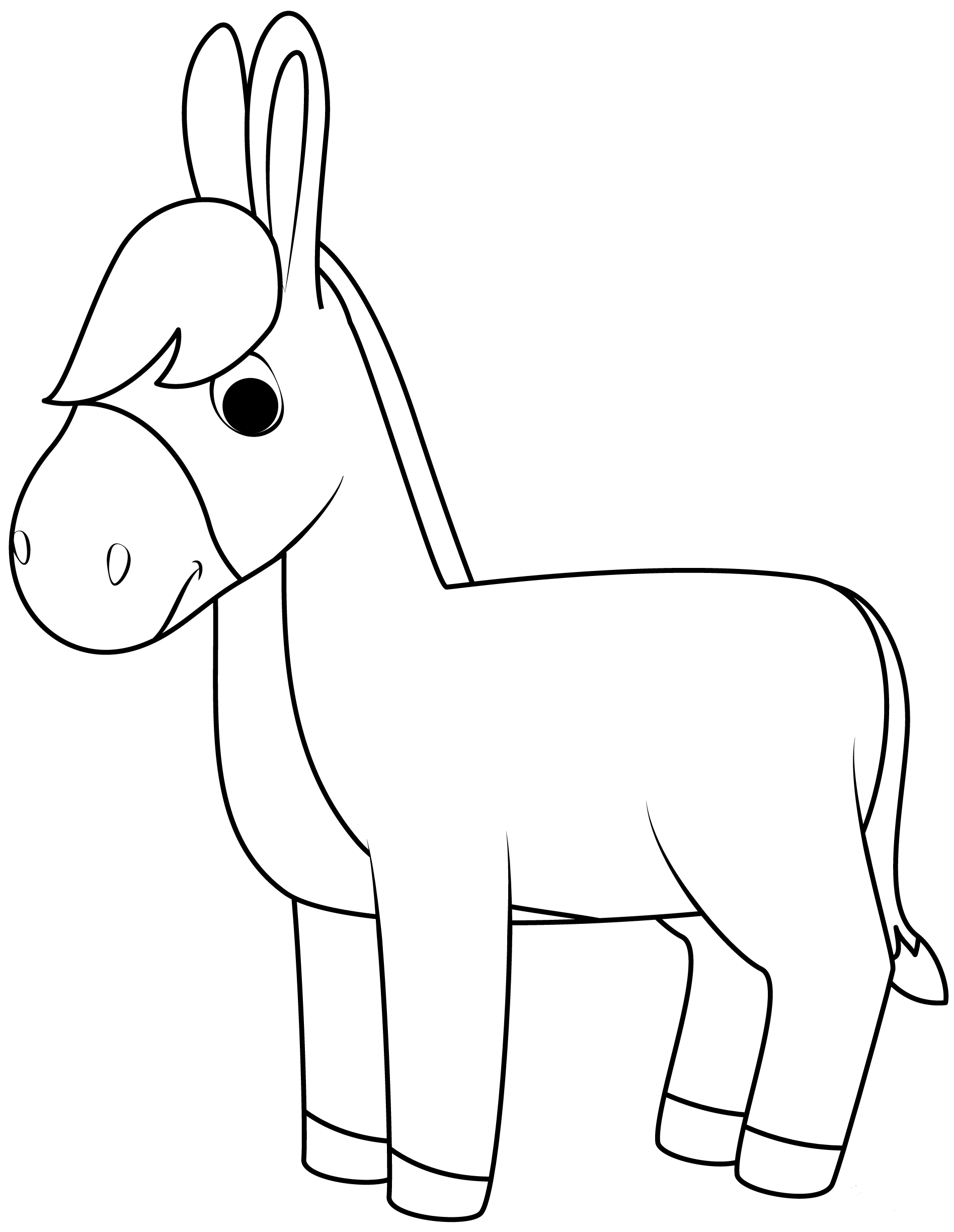 Donkey coloring page - ColouringPages