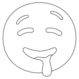 Drooling Face Emoji coloring page - ColouringPages