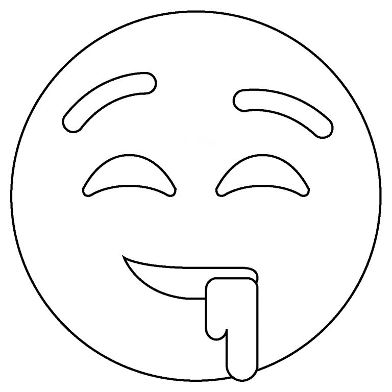 Drooling Face Emoji coloring page - ColouringPages