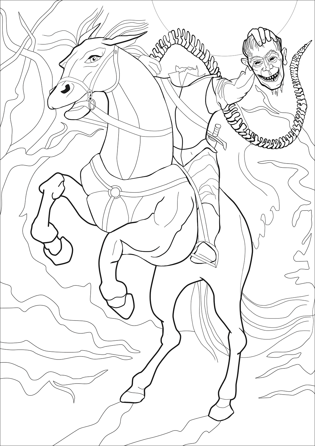 Dullahan coloring page - ColouringPages
