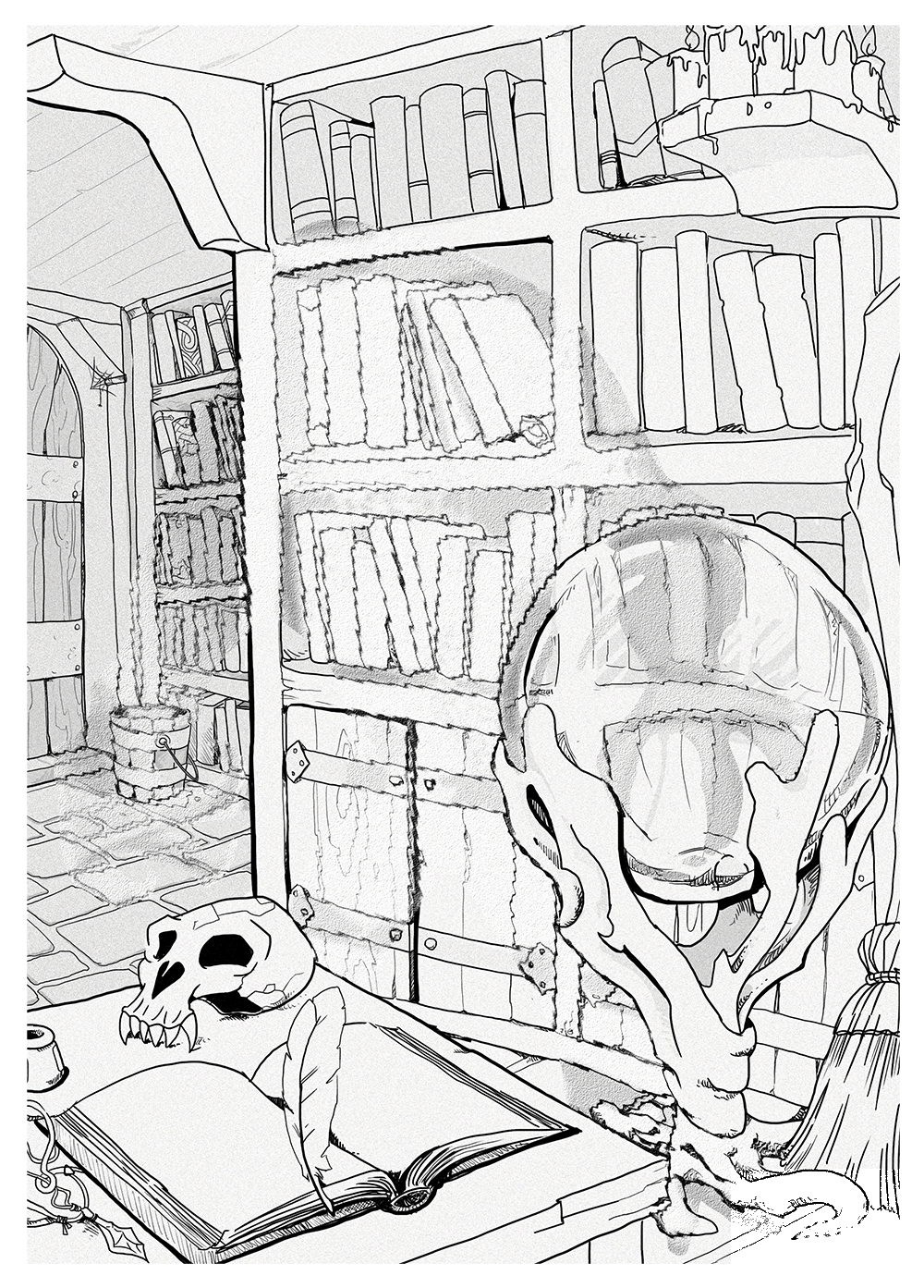 Dungeons and Dragons Invisible Stalker coloring page - ColouringPages