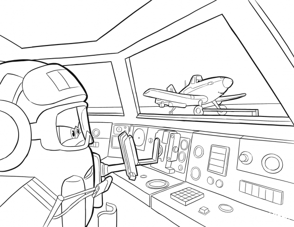 Dusty Crophopper Prepares to Qualify coloring page - ColouringPages