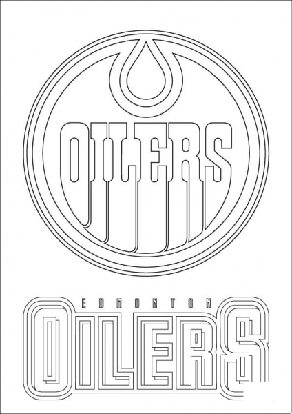 Edmonton Oilers Logo coloring page - ColouringPages